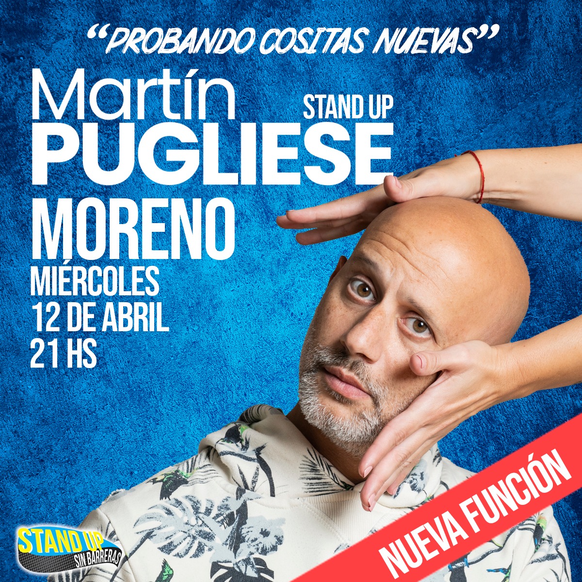 Martín Pugliese llega con todo su humor a Moreno y Castelar
